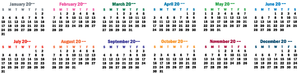 2017 Custom Calendar PDF Templates | Custom Photo Calendar Templates ...